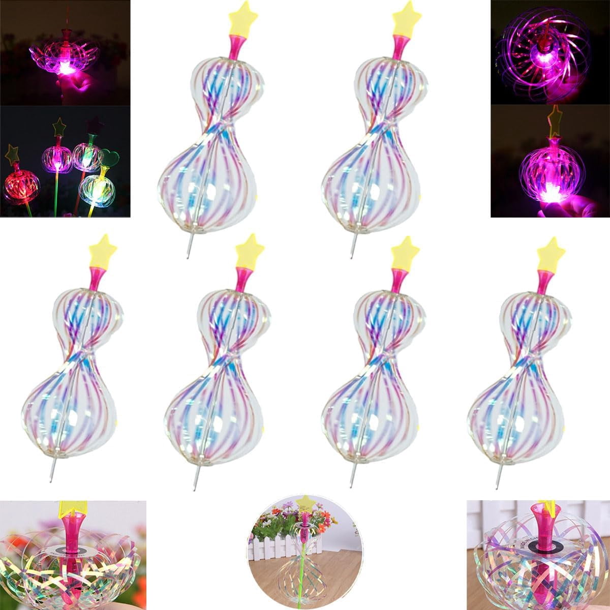 Magic Rainbow Spinner, Rainbow Spinner Toy, Rainbow Twirler Stick ...