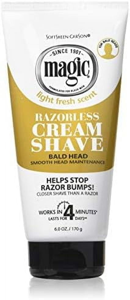 Magic Razorless Cream Shave Bald Head 6 Ounce Tube (177ml) (6 Pack ...