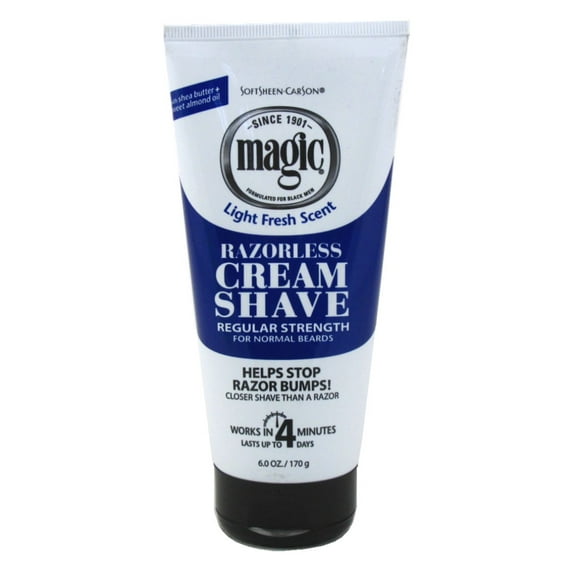 Magic Razorless Cream Shave Regular Strength 6oz (Pack of 3) - Walmart.com