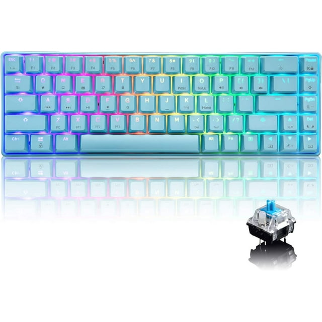 Magic-Refiner MK14 Wired 60% Mechanical Gaming Mini RGB Keyboard with ...