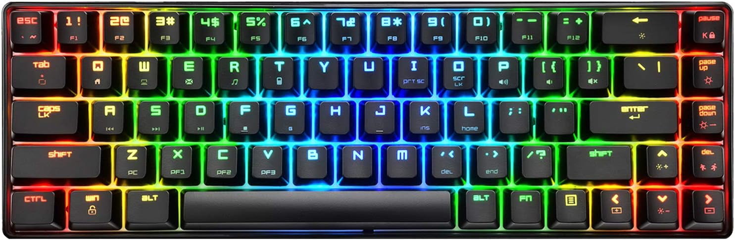Magic-Refiner MK14 Wired 60% Mechanical Gaming Mini RGB Keyboard with ...