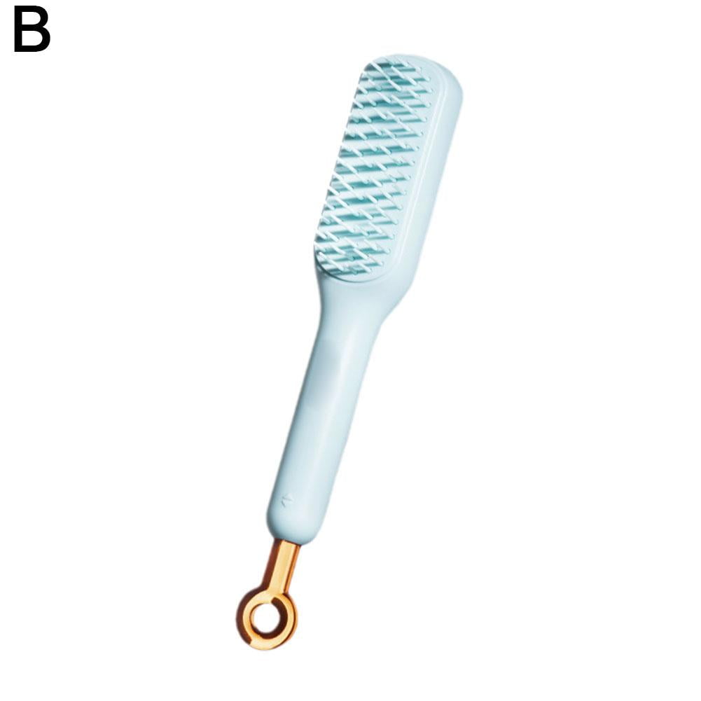 Magic Retractable Comb Self Cleaning Hair Brush One-pull Cleaning Anti ...