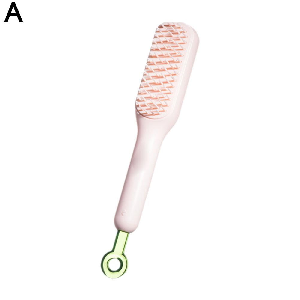 Magic Retractable Comb Self Cleaning Hair Brush One-pull Cleaning Anti ...