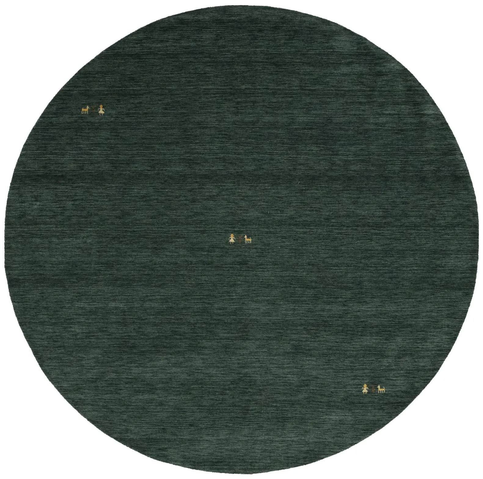Magic Rugs Steel Modern Gabbeh Dark Green Round Area Rug, 8' x 8 ...