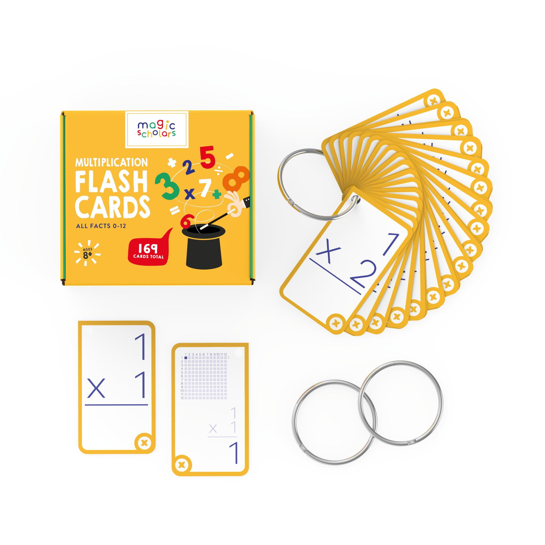 Magic Scholars Educational Multiplication Math Flash Cards 169 Cards ...