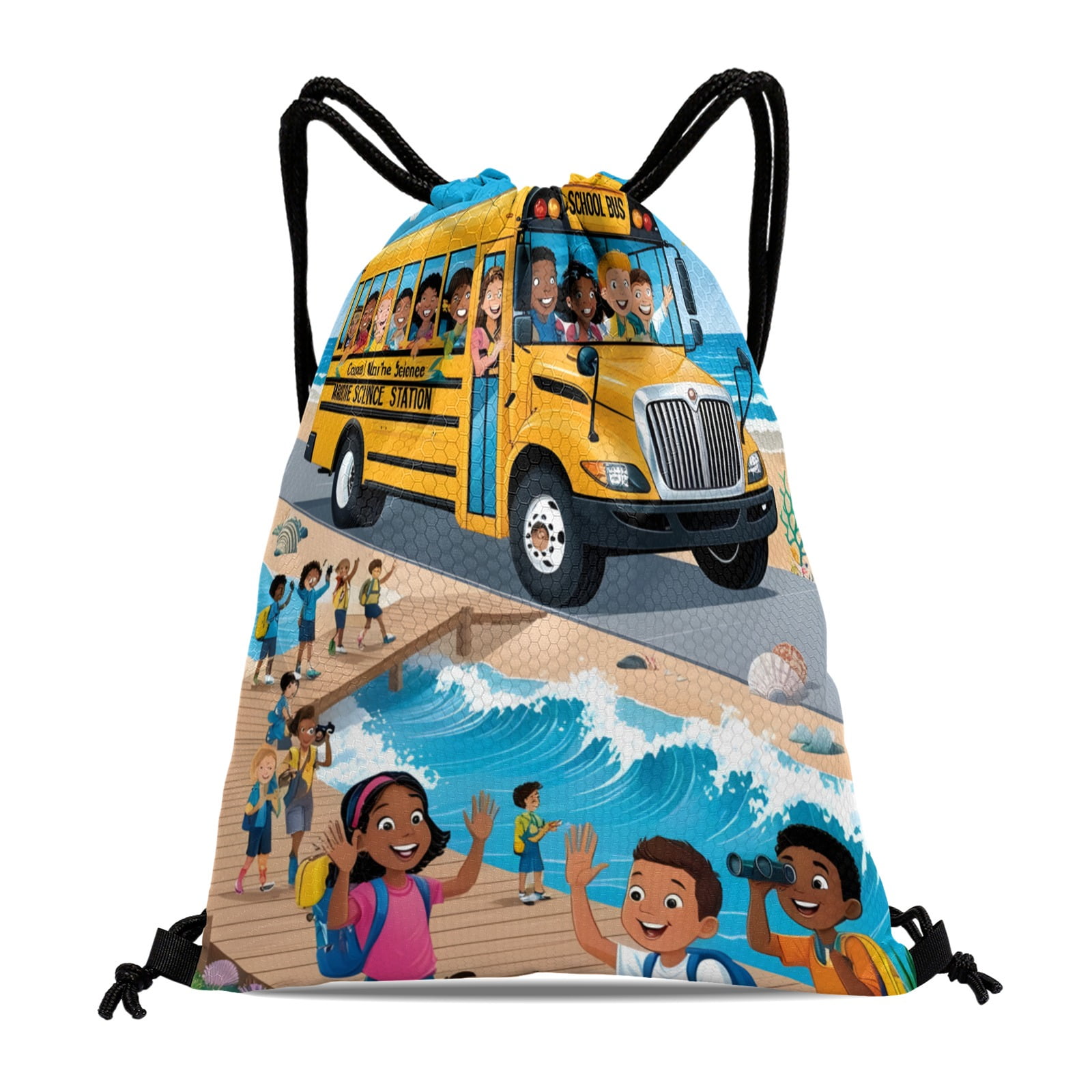 The Magic School Bus Drawstring Gym Sack:Suitable for travel, beach ...