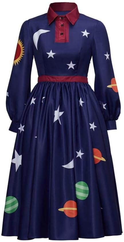 Magic School Bus Dress Ms.Frizzle Dress Solar System Long Sleeves Dress ...