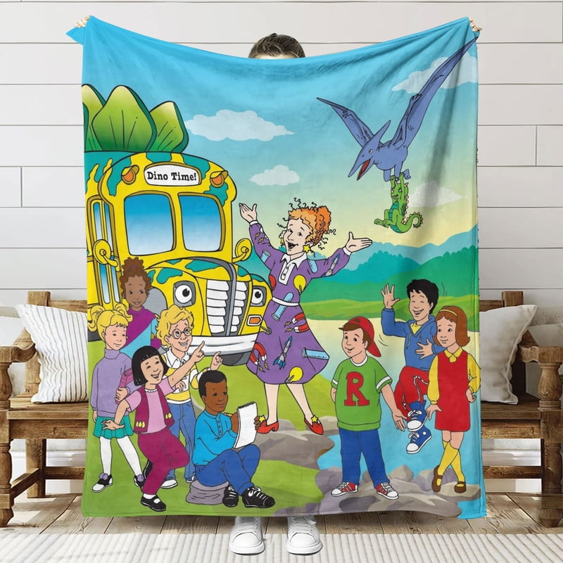 Magic School Bus Throw Blanket Gifts for Fans Lover Girls Boys Women Present Hoodie Him Bed 50 ...