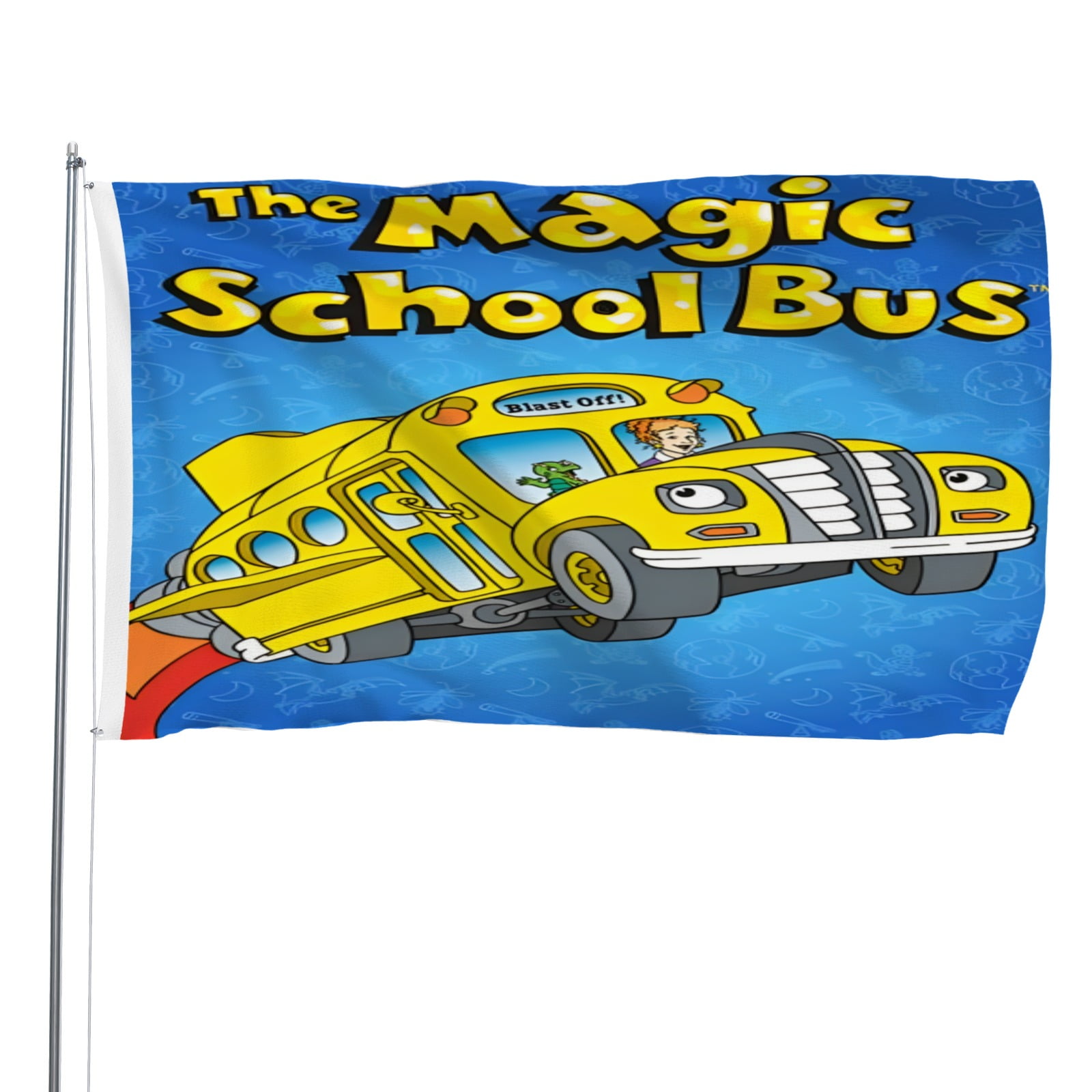 The Magic School Bus flag perfect for outdoor decoration, can be hung ...