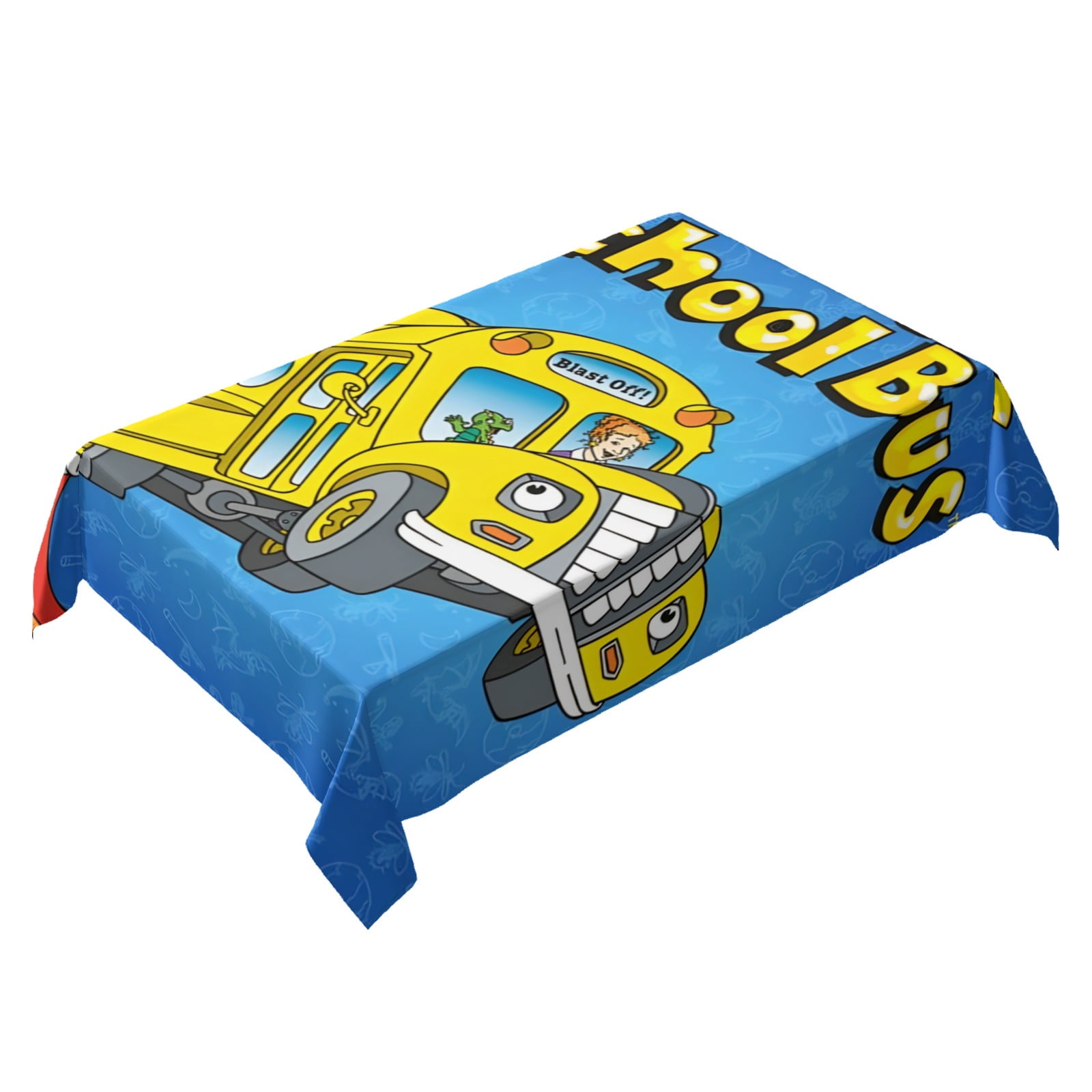 The Magic School Bus square tablecloth has an iconic print, fits most ...