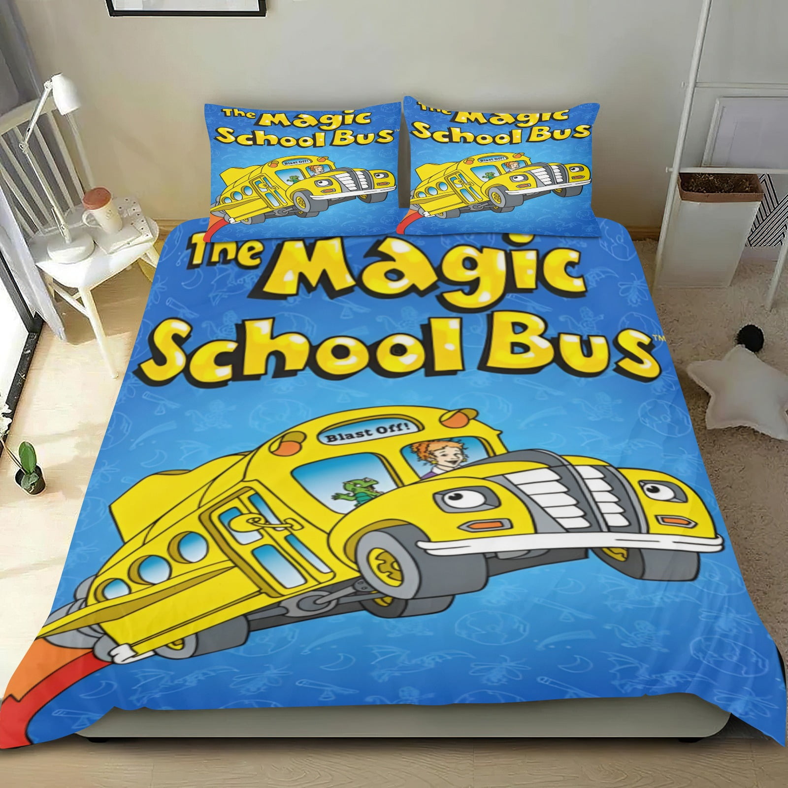 The Magic School Bus thin bedding set has an iconic print,One duvet ...