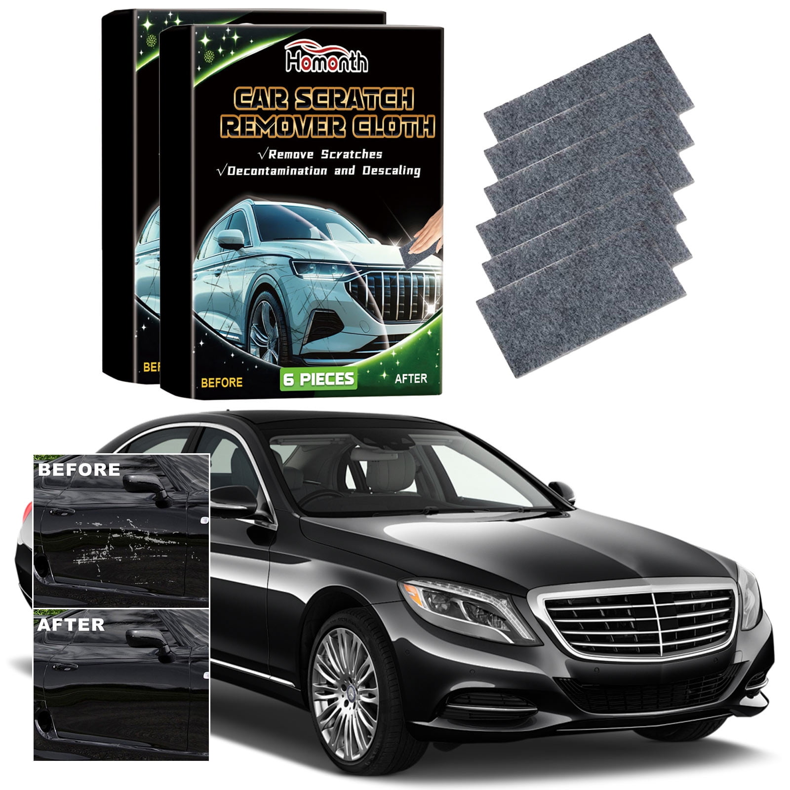 Magic Scratch Repair Cloth for Cars, 6-Pack Glitter Polishing Cloth ...