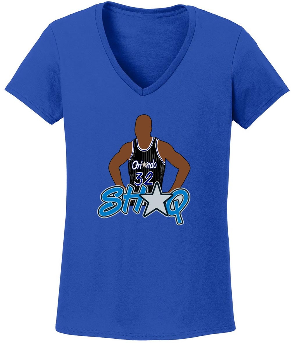 Magic Shaq Logo Shaquille Shaquille O'Neal Shaq LADIES V-NECK T-shirt ...