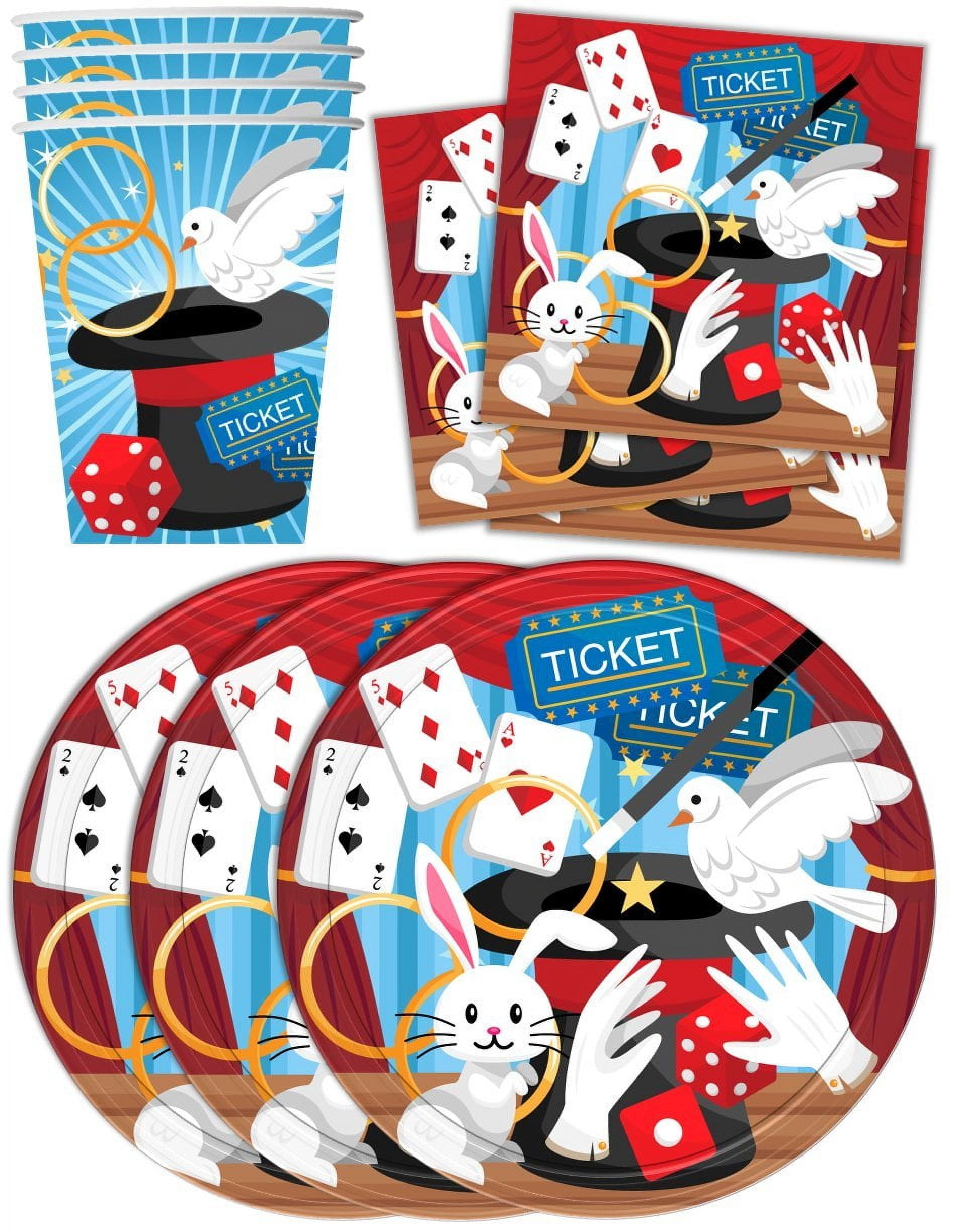 Magic Show Birthday Party Supplies Set Plates Napkins Cups Tableware ...