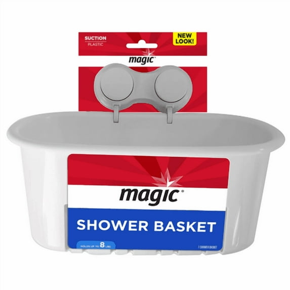 Magic Shower Suction Basket, White - Walmart.com