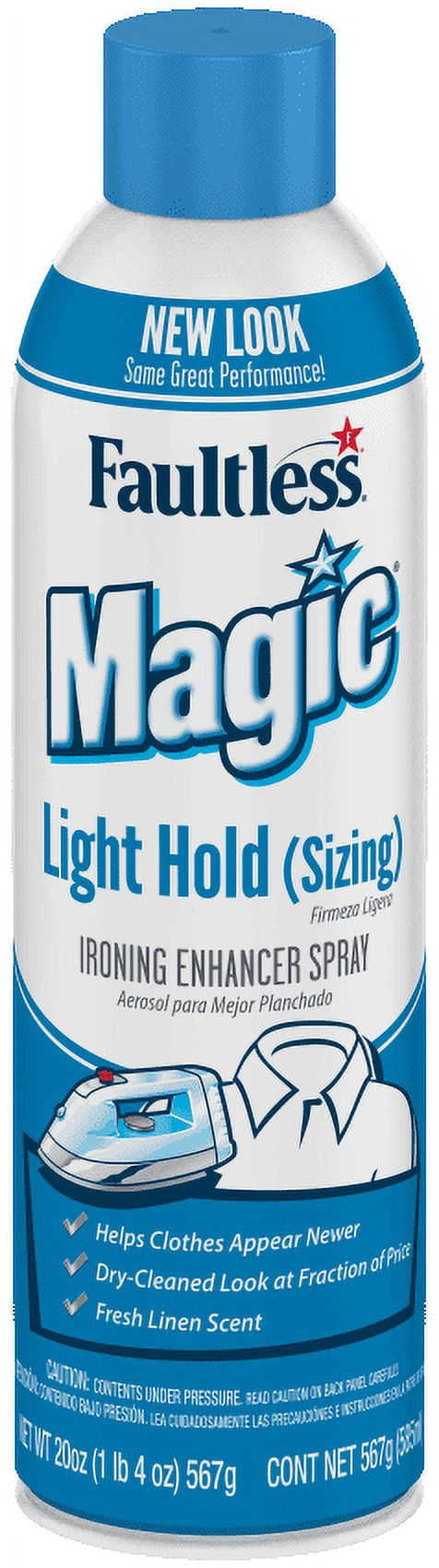 Magic Sizing Ironing Spray for Clothing, Light Body, Flake-Free, 20 ...