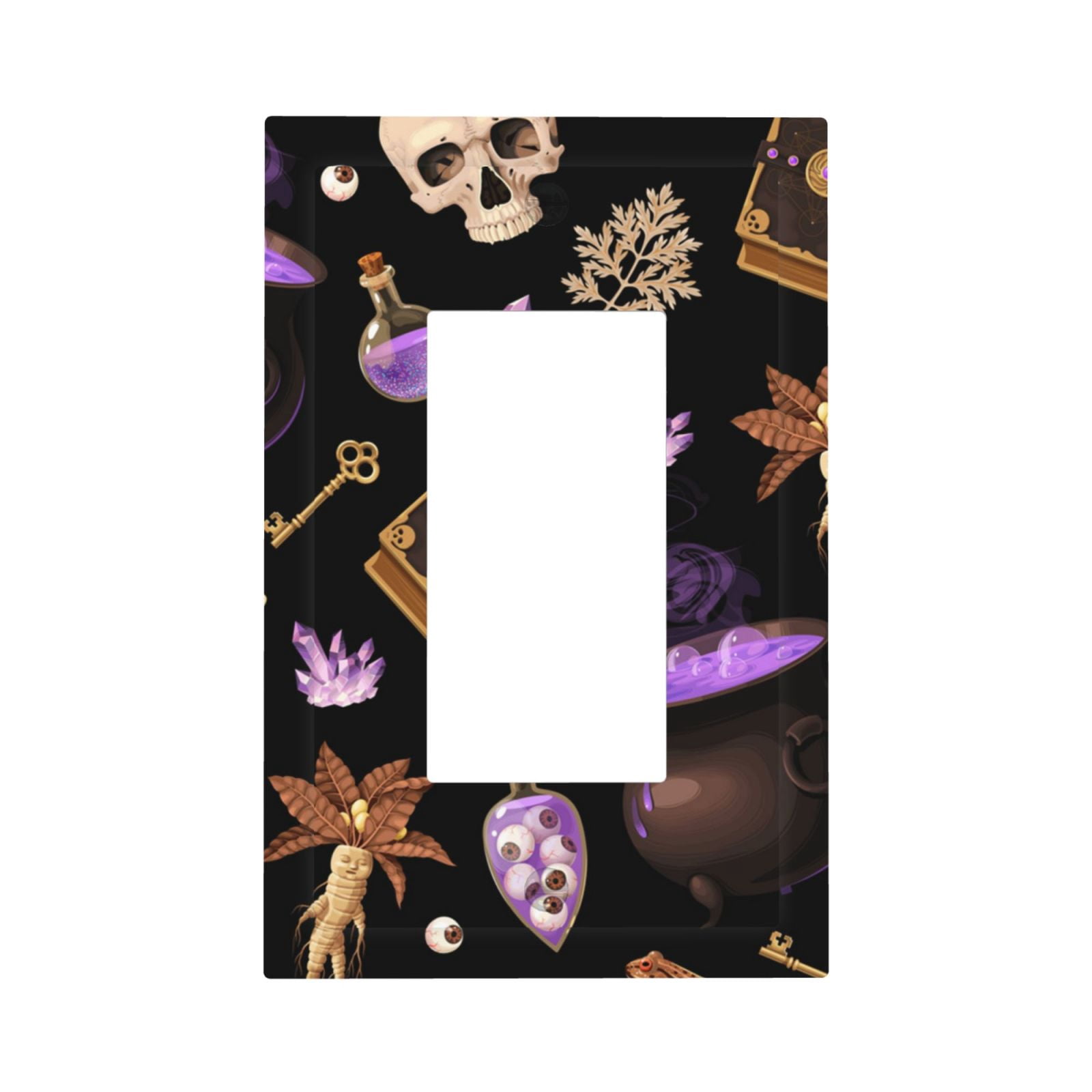 Magic Skull Book Witchcraft Single Gang Wall Plate 1 Gang Decorative ...