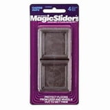Magic Sliders 260158 1.75 in. Square Non-Skid Caster Cup Walnut - Pack ...