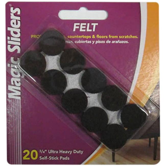 Magic Sliders 61215 Brown Ultra Heavy Duty Self Stick Felt Pad, 0.75 in ...