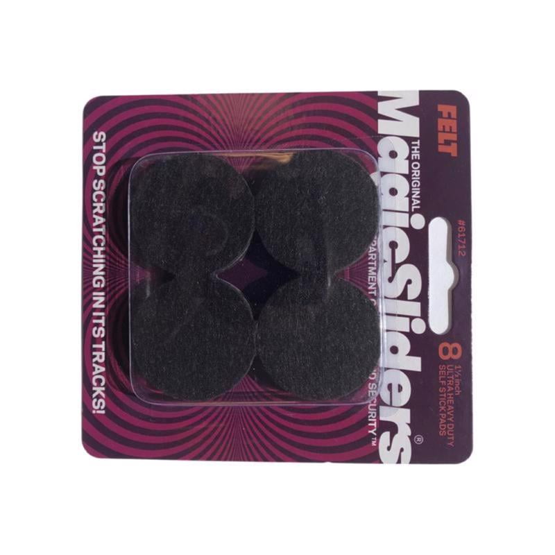 Magic Sliders 1-1/2" Rnd Brwn Furn Pad 61712 - Walmart.com