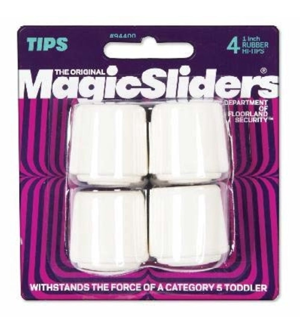 Magic Sliders 94400 Rubber Leg Tips, White, 1 inch, Pack of 6 - Walmart.com