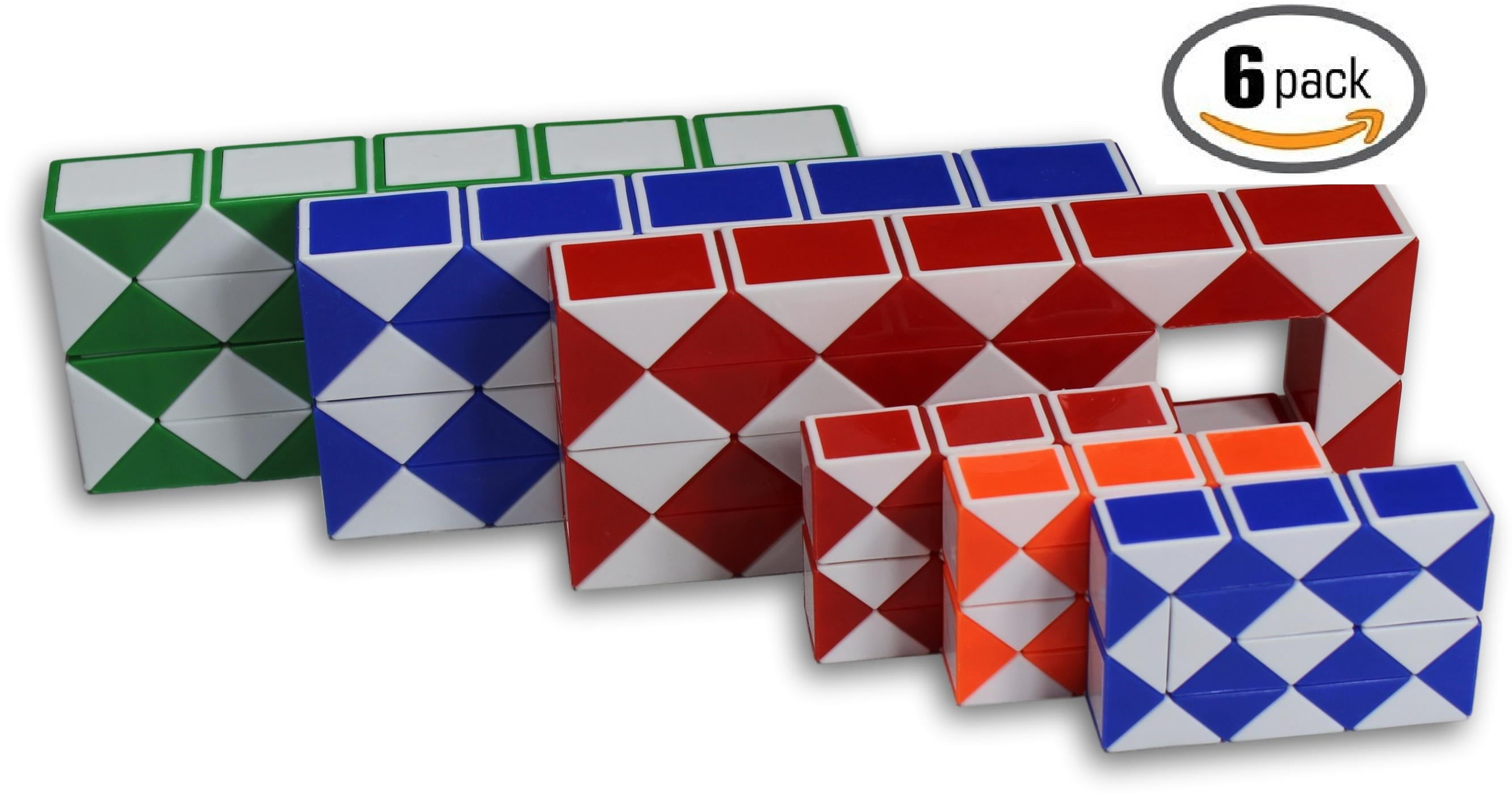Magic Snake Cube Twist Puzzle Bundle of 6! 3 Mini Cubes and 3 Large ...