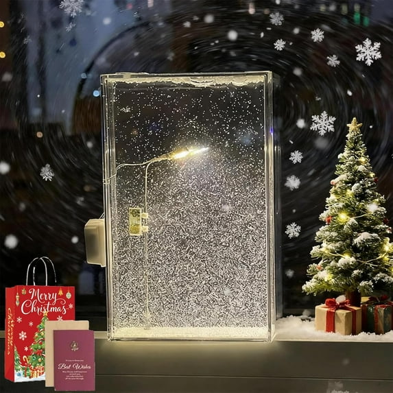 The Magic Snow Lamp, Snow Tales Lamp, 2025 New Handmade DIY Christmas Snowflake Night Light, The ...