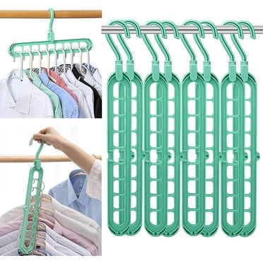 4 Pack Magic Space Saving Clothes Hangers Multifunctional Smart Closet ...