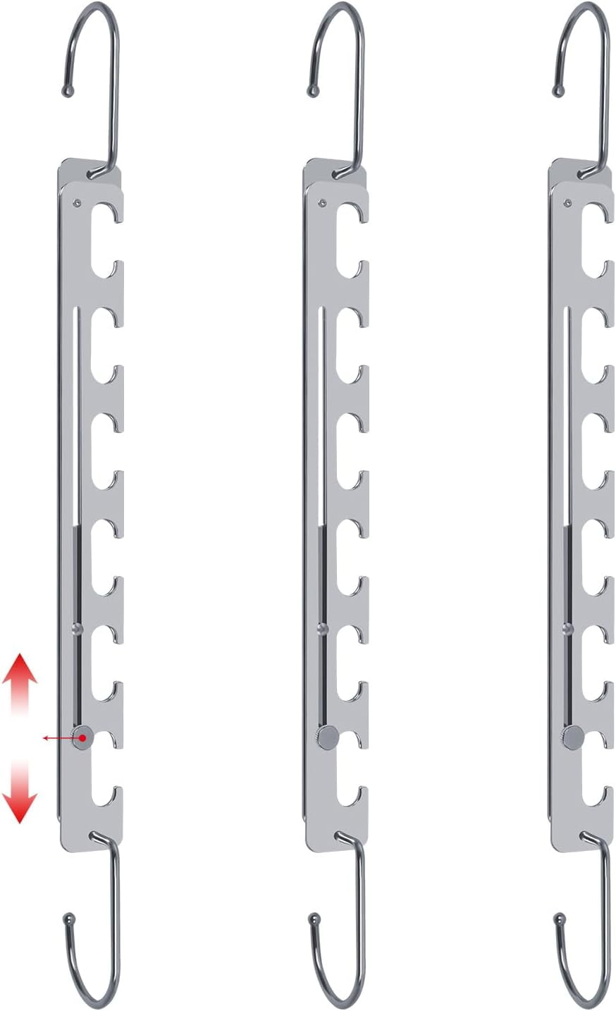 Magic Space Saving Hangers, Retractable Closet Hangers with 9 Holes ...