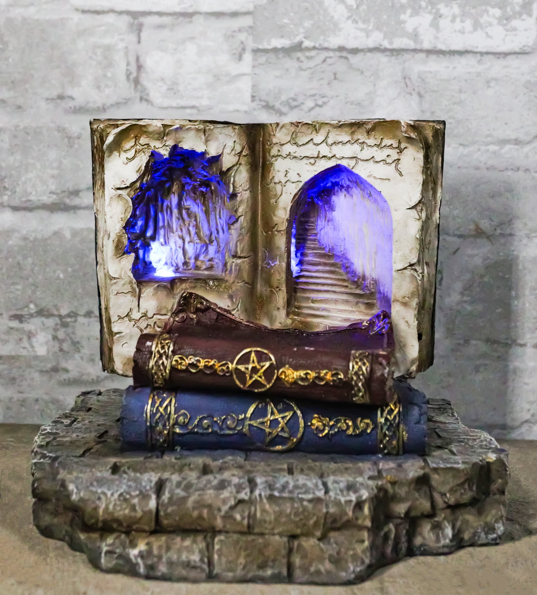 Magic Spell Pentagram Books With Secret Caverns LED Miniatures Display ...