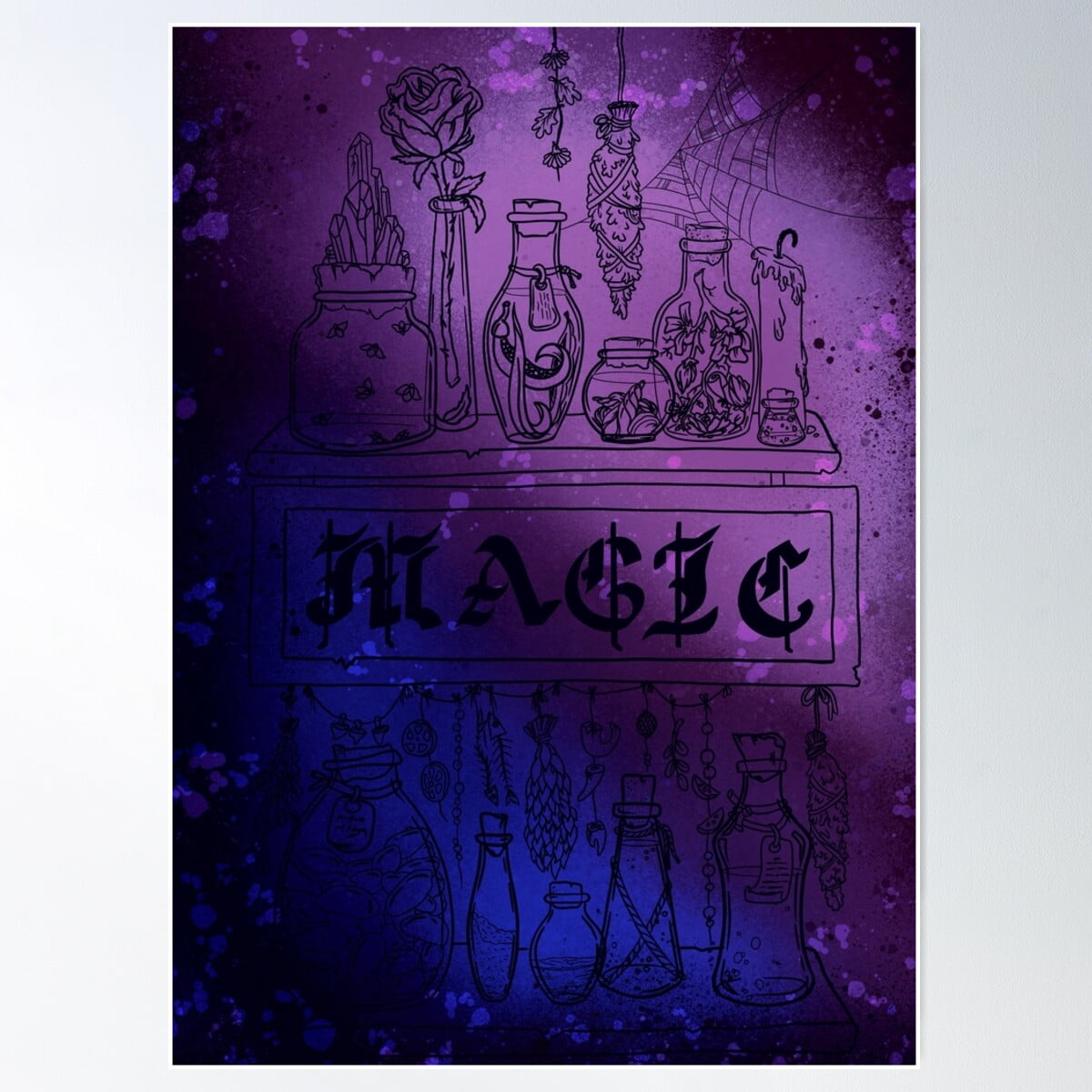 Magic, Spells & Witchcraft, Bottles Poster Wall Art, Modern Wall Decor ...