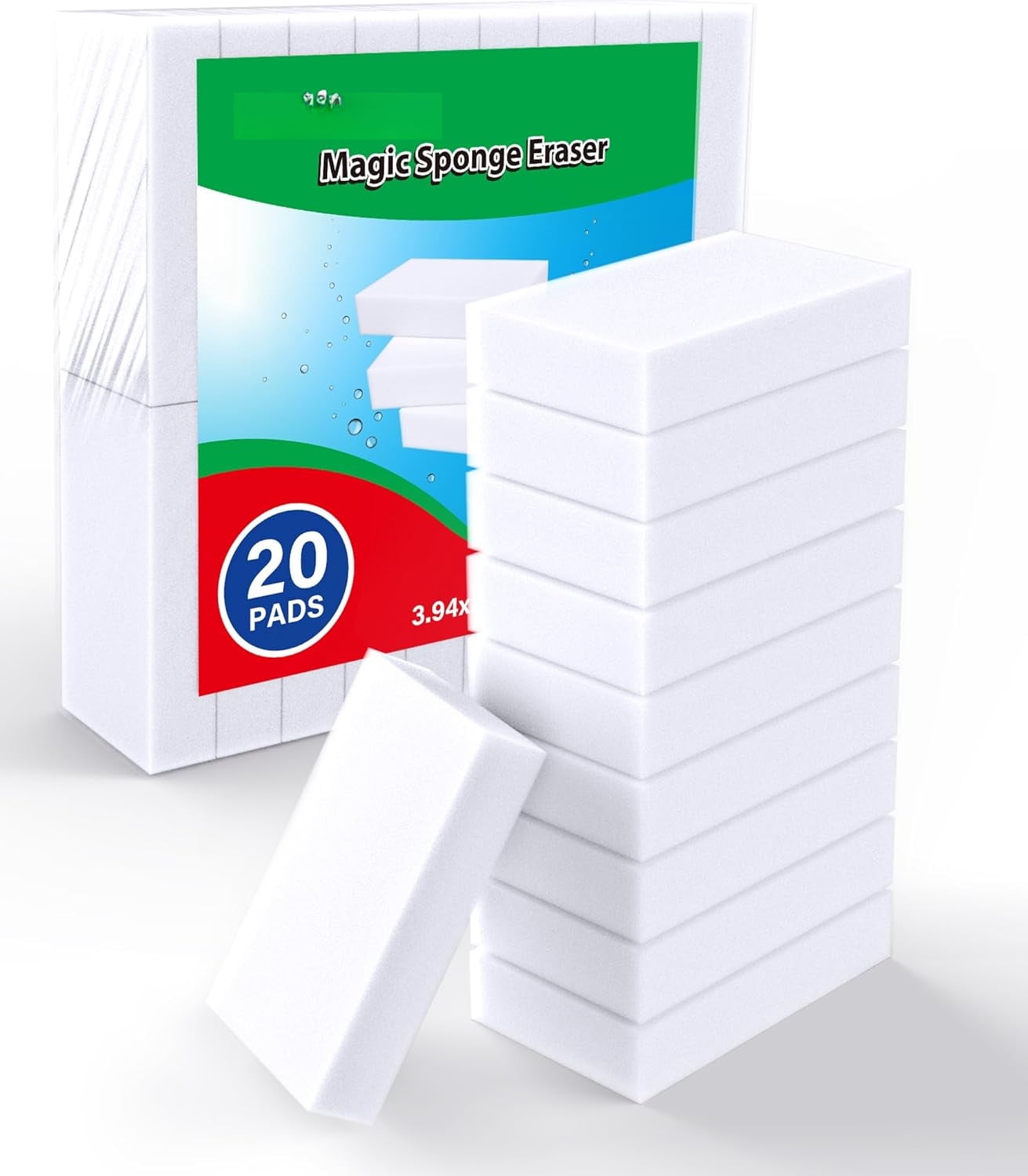 Magic Sponge Eraser, 100 Pack Long Lasting Melamine Sponge, Household ...