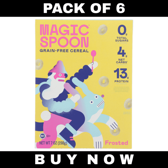 Magic Spoon Cereal, Frosted, High Protein, Grain-Free, 7 oz (Pack of 6) - Walmart.com