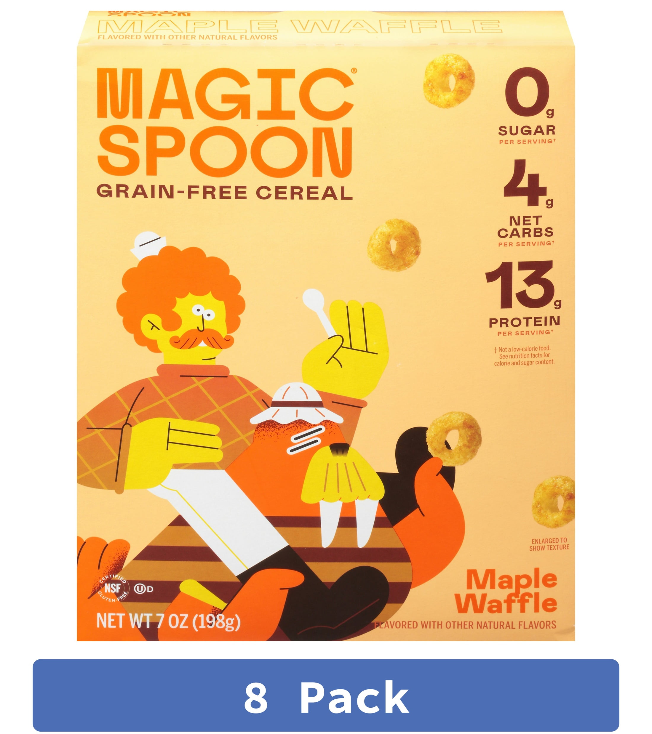 Magic Spoon Cereal Maple Waffle 7 oz (Pack Of 8) - Walmart.com