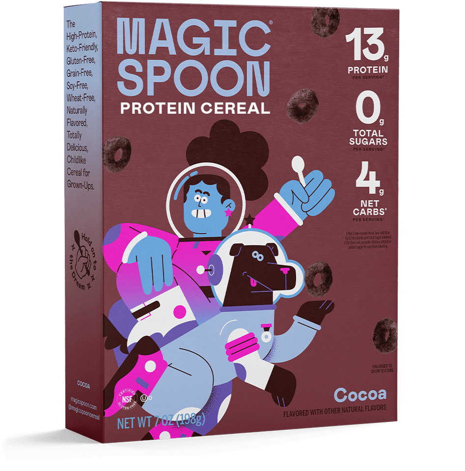 Magic Spoon Cocoa Breakfast Cereal 7 oz, Low Carb, Protein, Gluten-Free ...