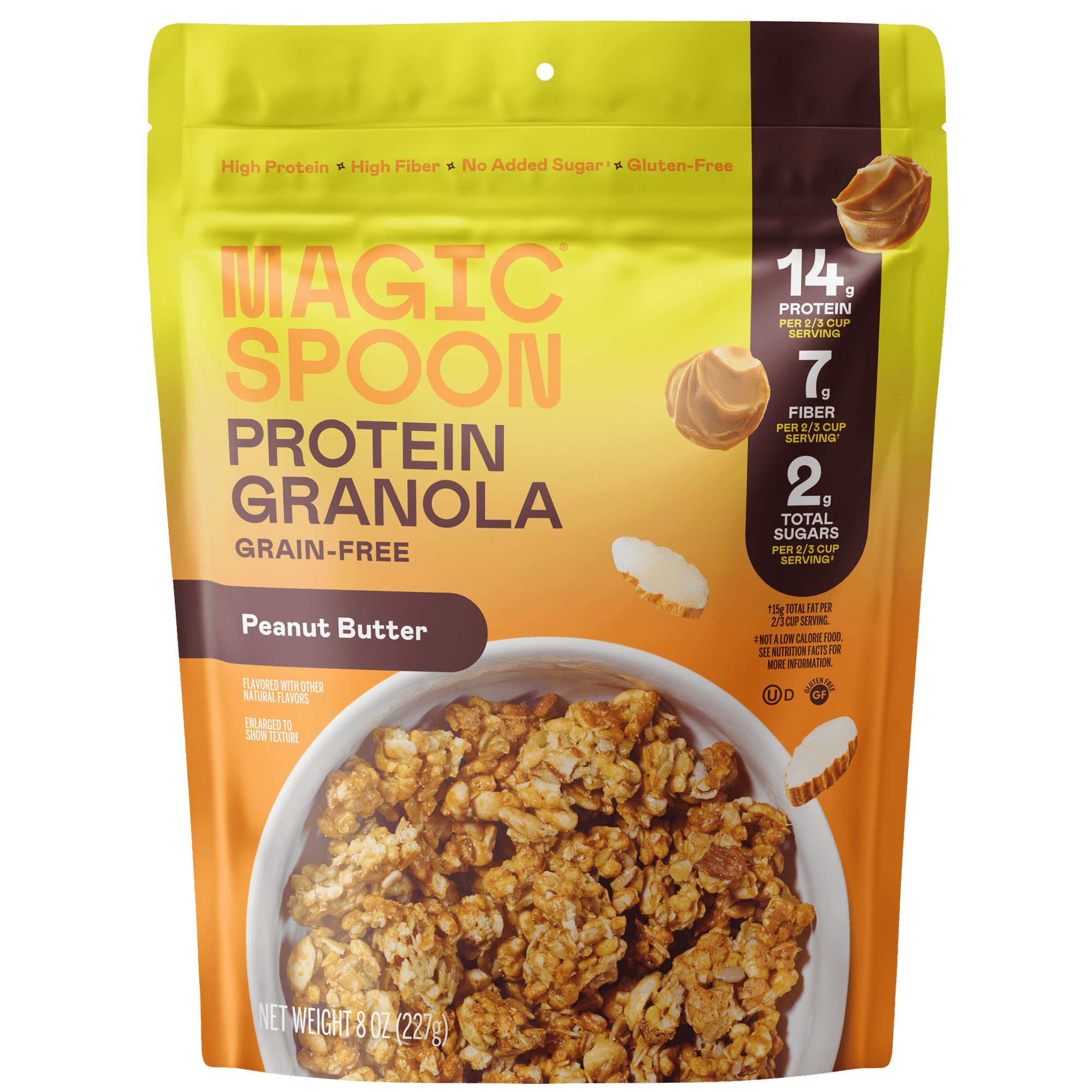 Magic Spoon Grain-Free Peanut Butter Protein Granola Bag, 8 oz pack of ...