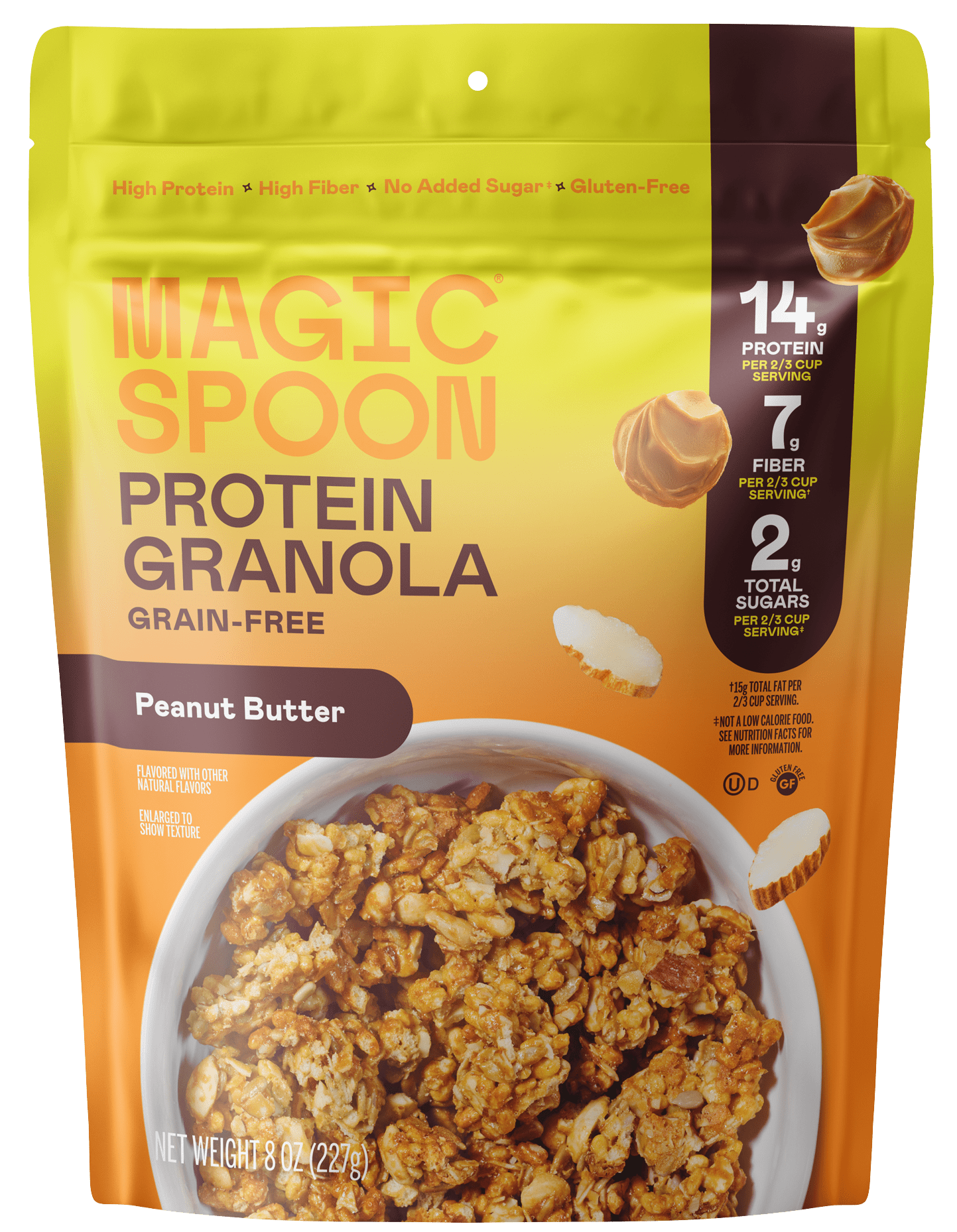Magic Spoon Grain-Free Peanut Butter Protein Granola Bag, 8 oz ...