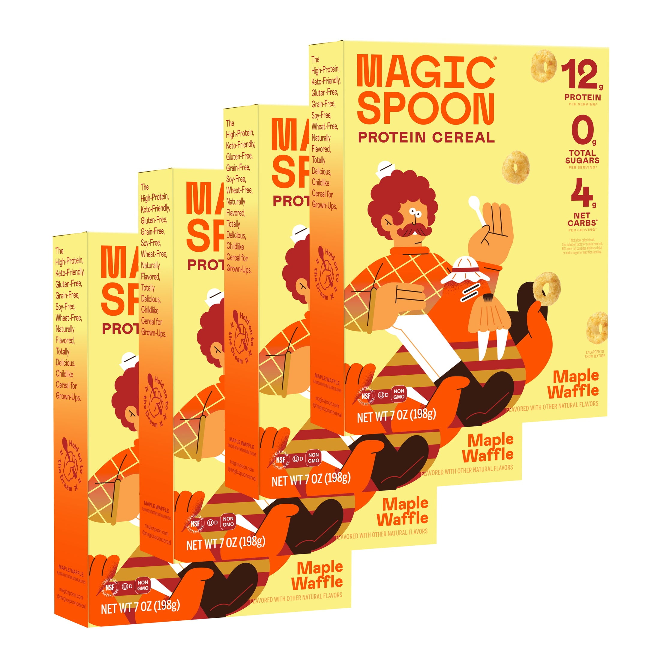 Magic Spoon Protein Cereal 1 case (4 boxes) - Maple Waffle - Walmart.com