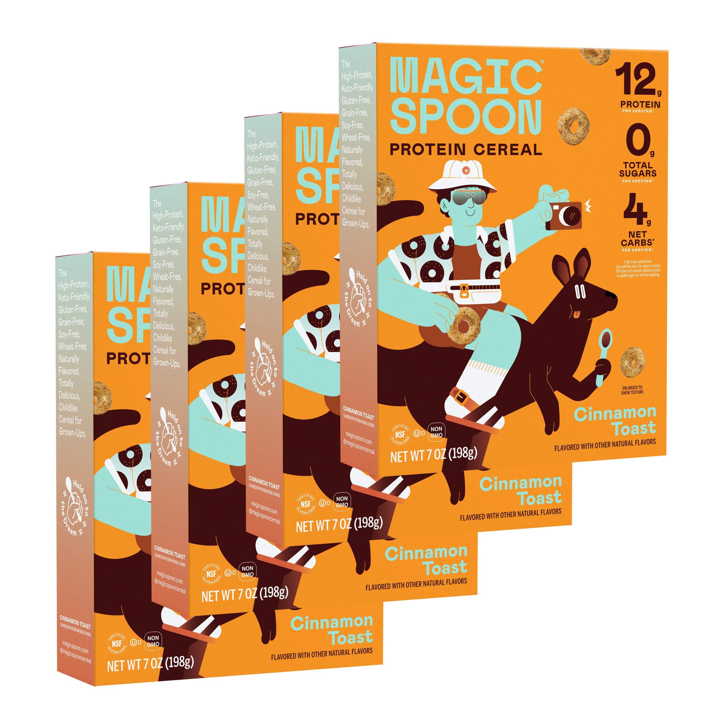 Magic Spoon Protein Cereal 1 case (4 boxes) - Cinnamon Roll - Walmart.com