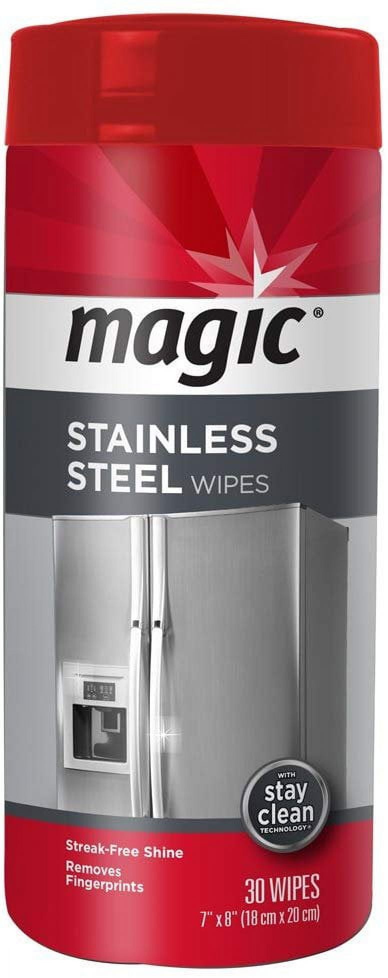 Magic Stainless Steel Wipes - Removes Fingerprints, Residue, Water ...