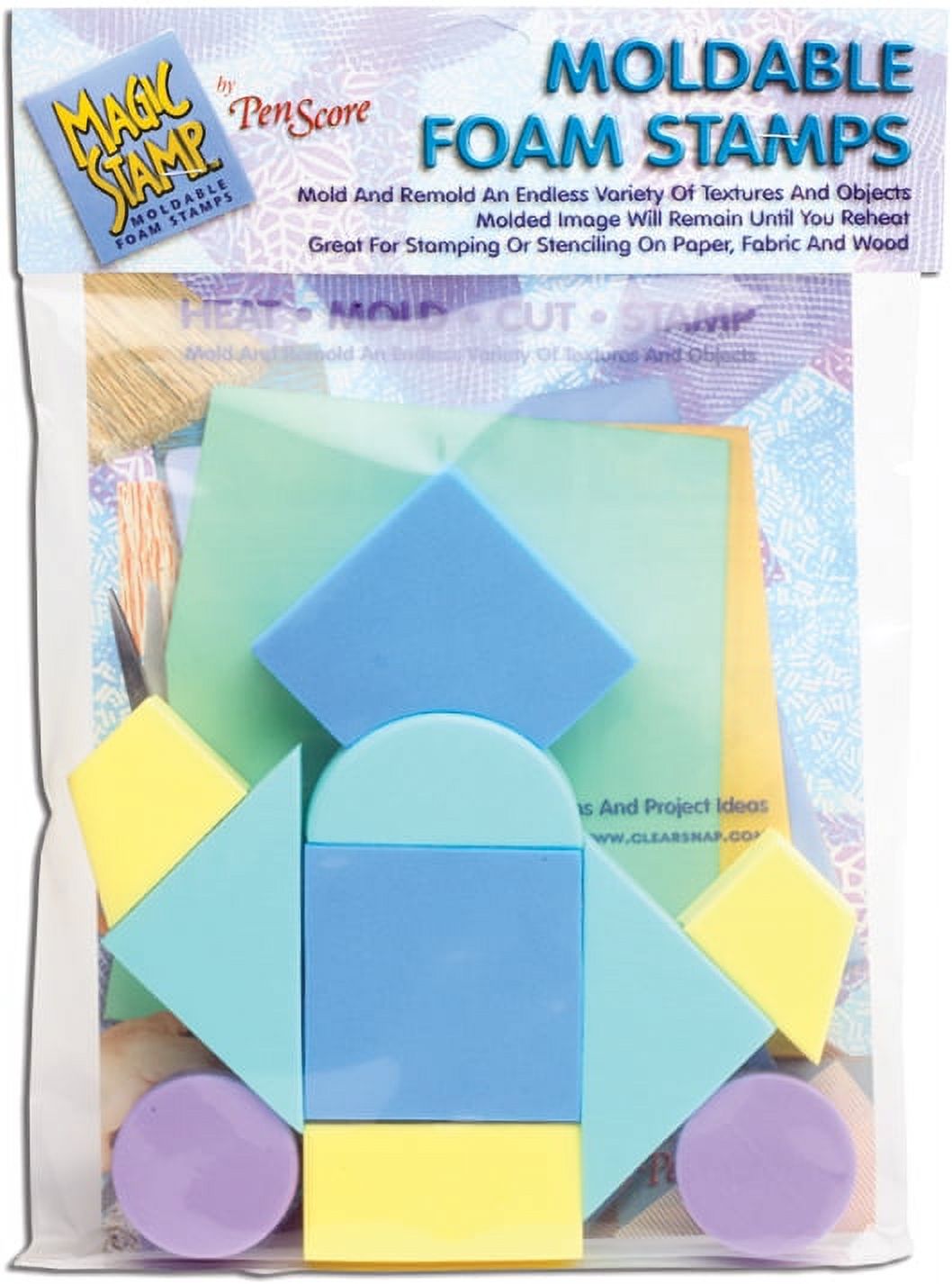 Magic Stamp Moldable Foam Stamps 10/Pkg-Geometric, Pk 2, Clearsnap ...