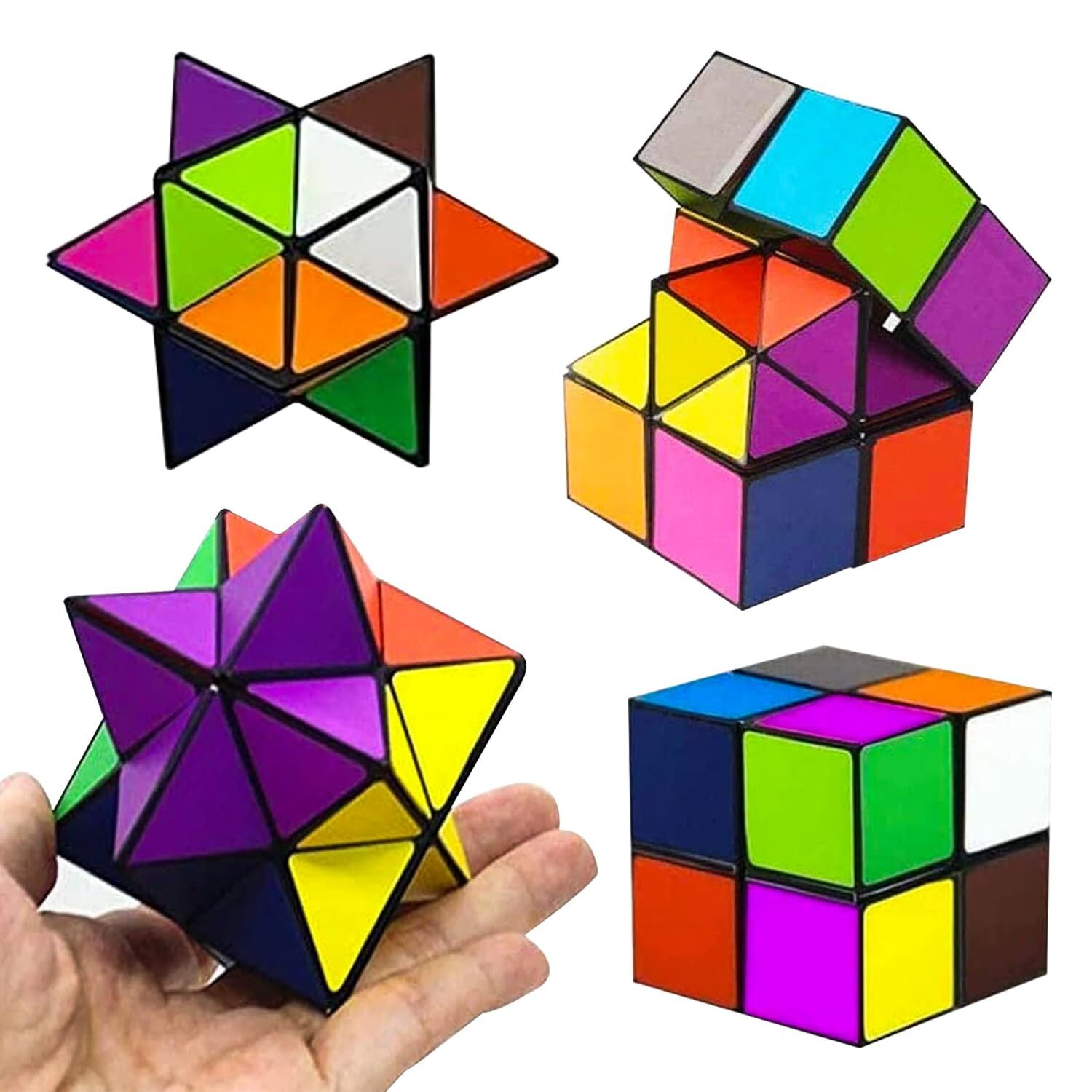 Magic Star Cube Set,2 in 1 Combo Infinity Cube Toy Transforming ...