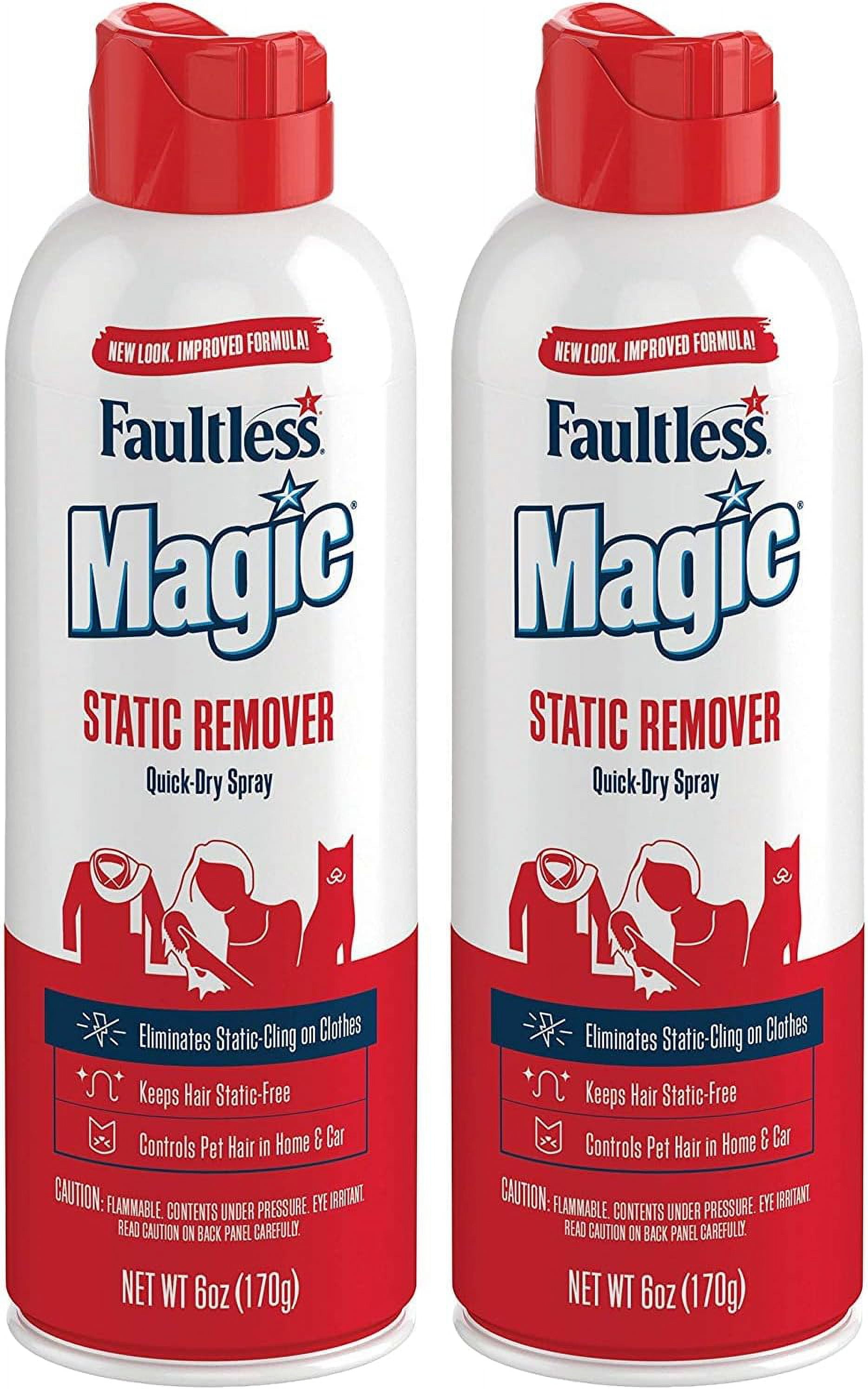 Magic Static Remover, Pack of 2 - No More Cling Static Spray ...
