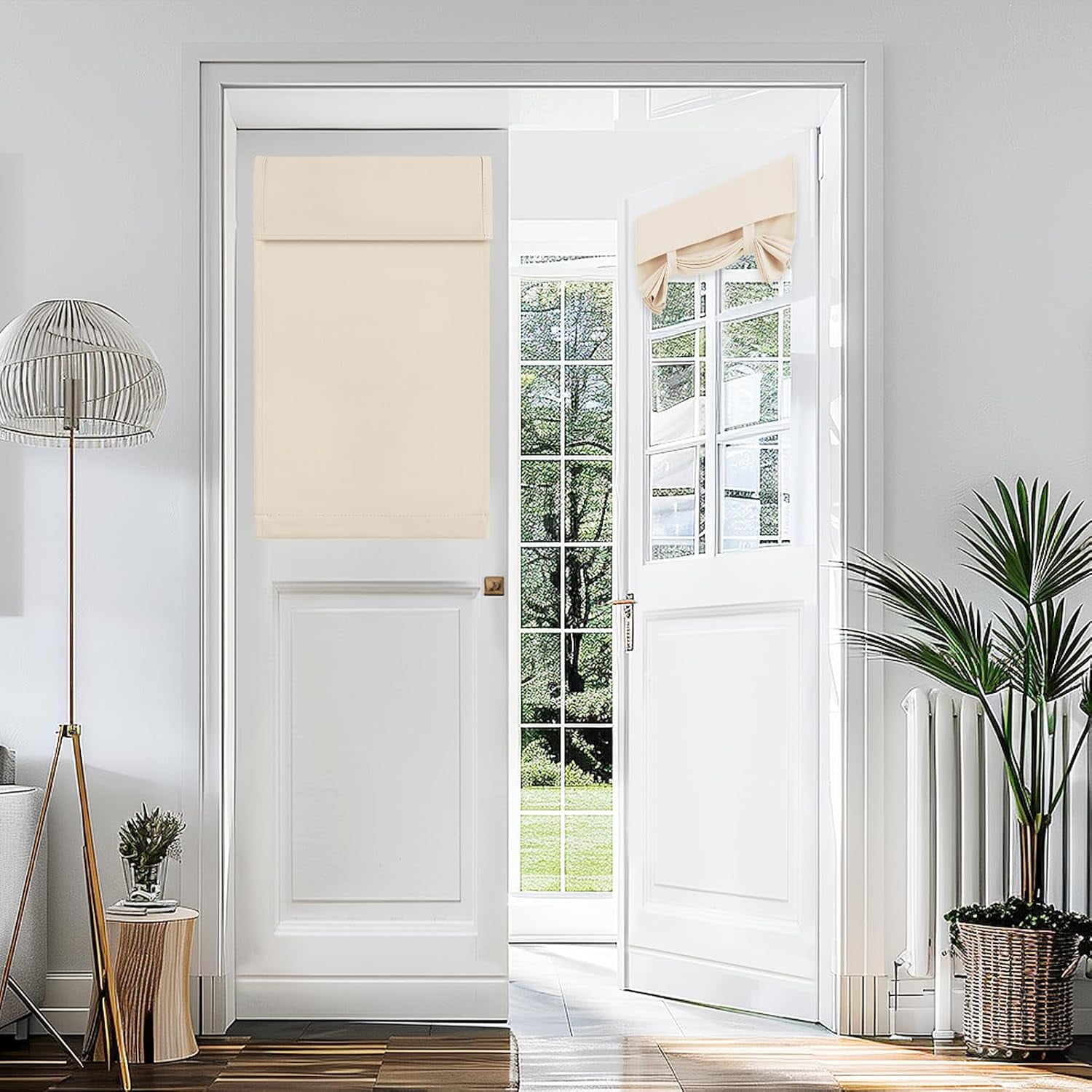 SHIYOU-Magic Tape Door Curtains - Front Door Curtains for Glass Window ...
