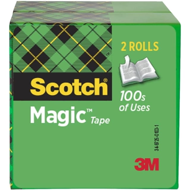 Magic Tape Refill 2-Pack – Invisible Matte Finish, 3/4" x 2592" (72 yd ...