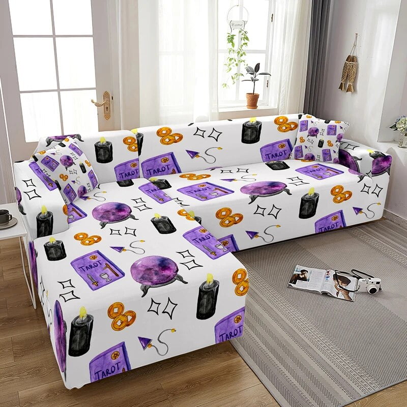 Magic Tarot Elastic Sofa Cover For Living Room All-Inclusive Boho Couch ...