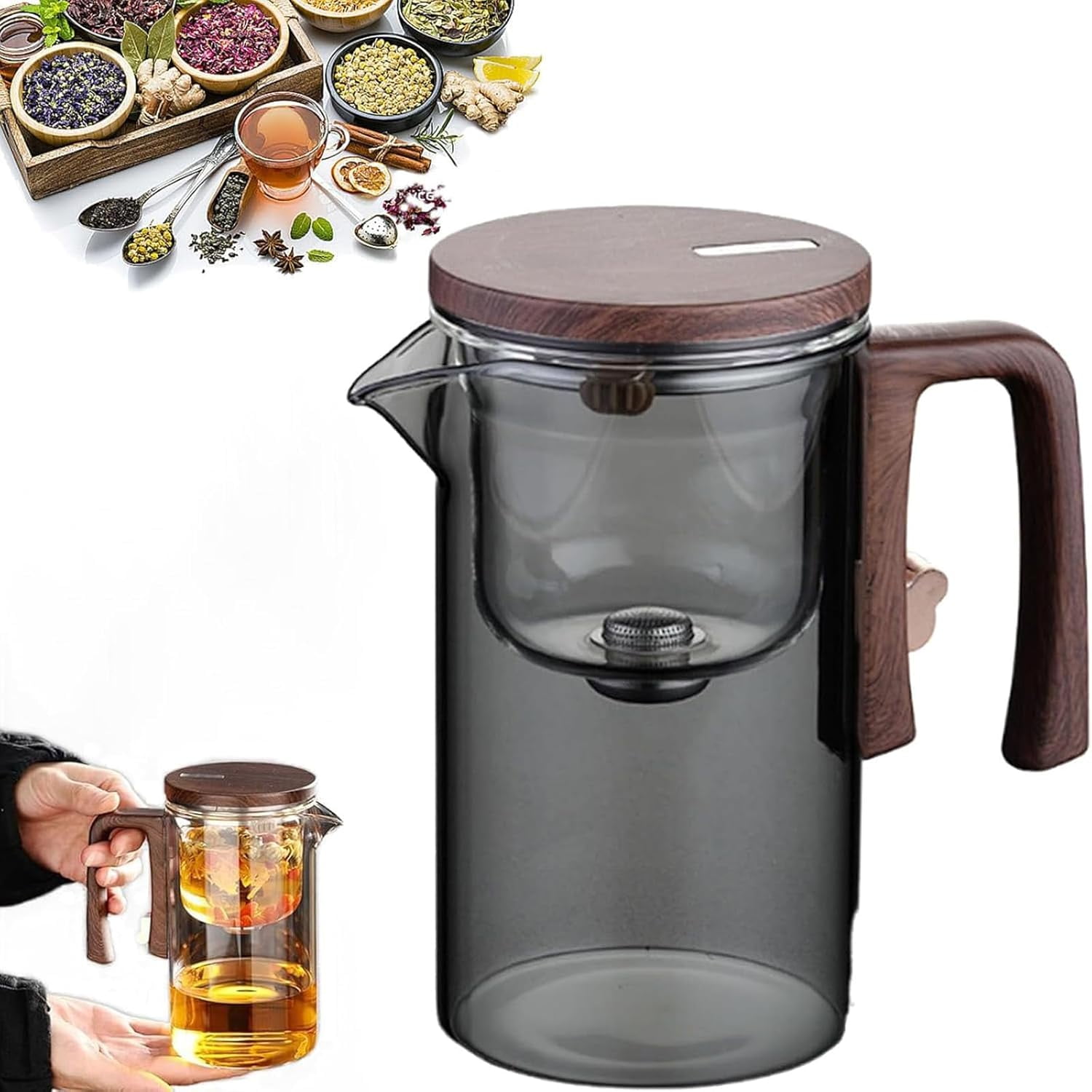 Magic Tea Pot Glass, Eternititea Magic Teapot, Magnetic Kettles, Tea ...