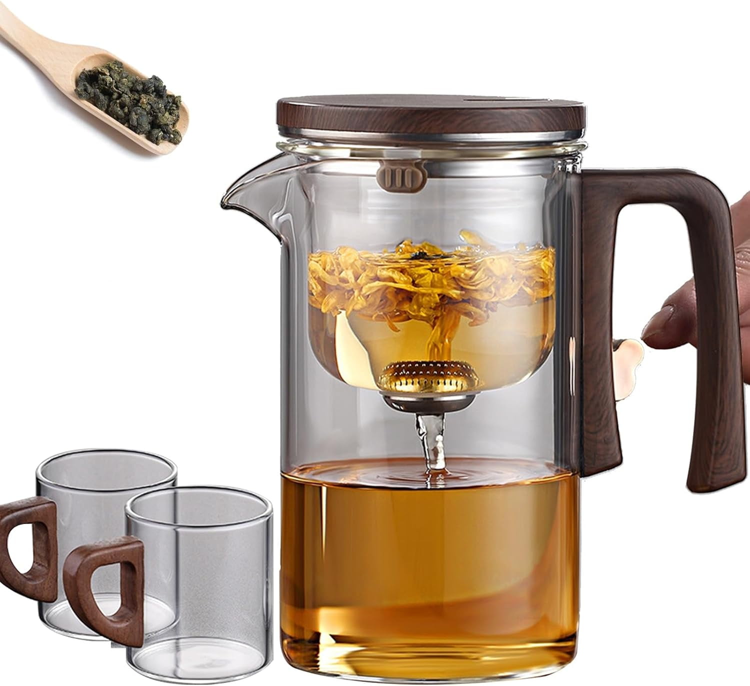 Magic Teapot, Pot Magic Tea Pot, Water Separation Glass Teapot With ...