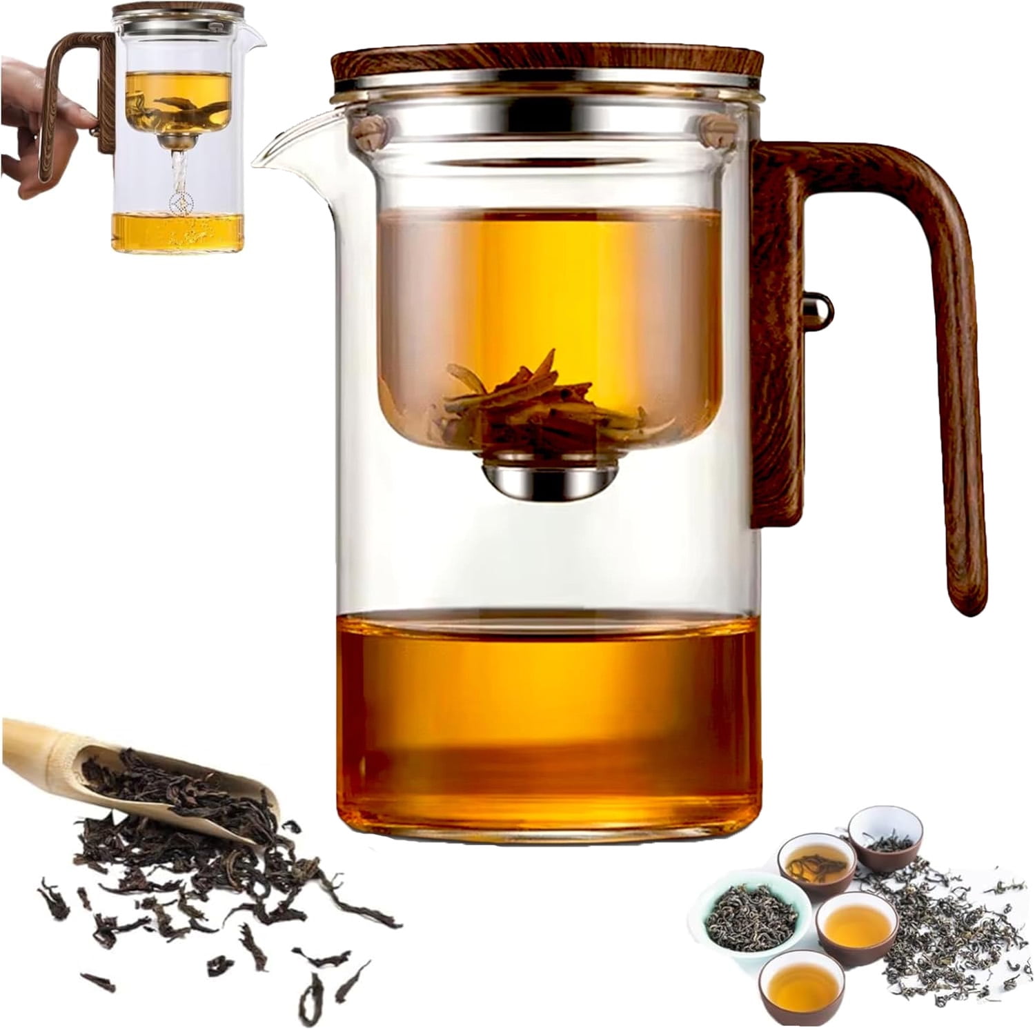 Magic Teapot,Witchcraft Teapot,Magic Tea Pot,Water Separation Glass ...