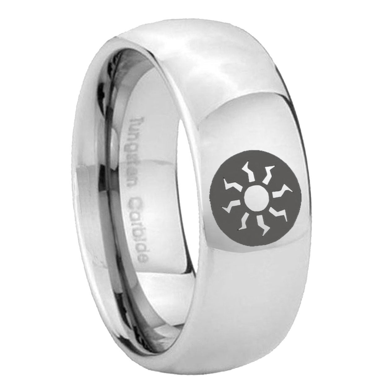 Magic The Gathering 8MM Gray High Polish Dome Tungsten Men's Ring ...